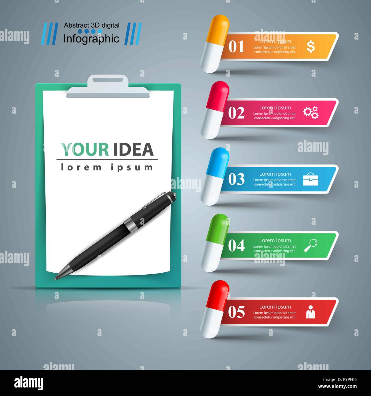 Medical, health - paper business infographic Stock Vector Image & Art ...