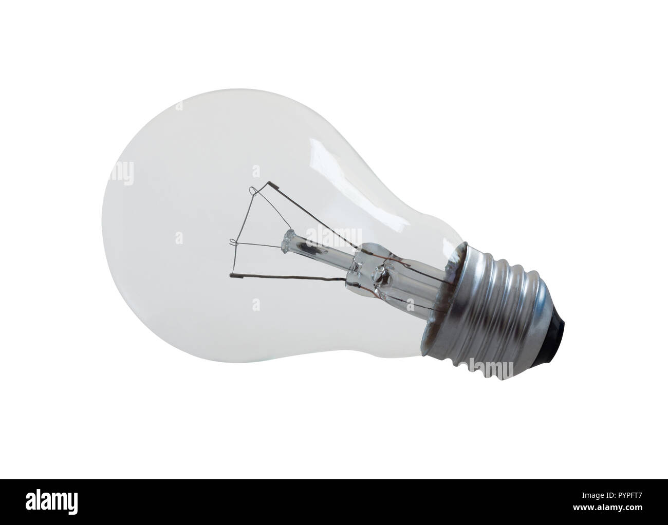 Isolate light bulb on white background Stock Photo - Alamy
