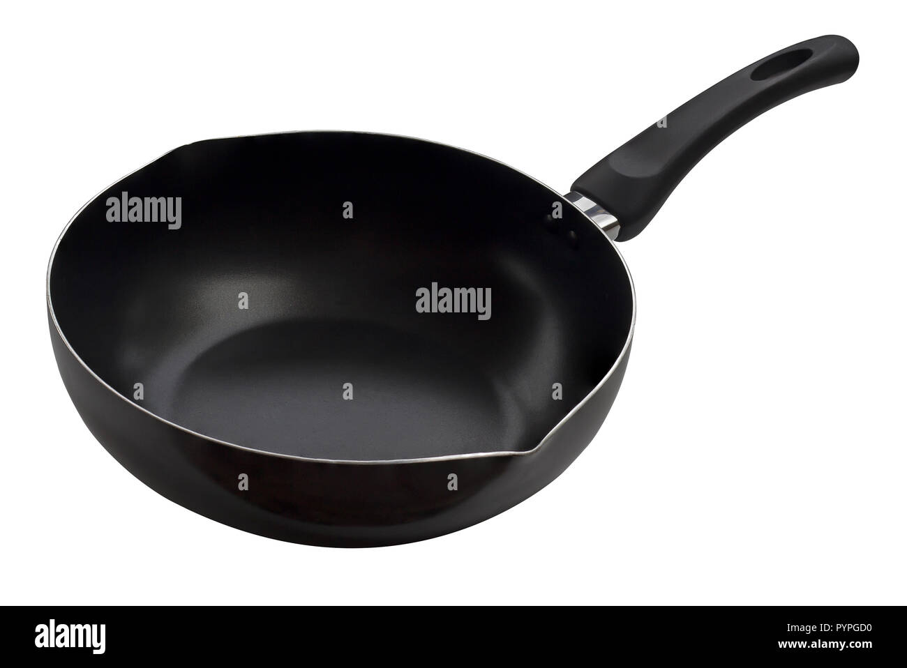 Isolate black cooking pan on white background, kitchenware Stock Photo ...