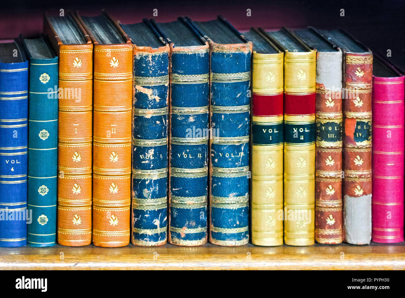 Old and bad condition books at library Stock Photo - Alamy