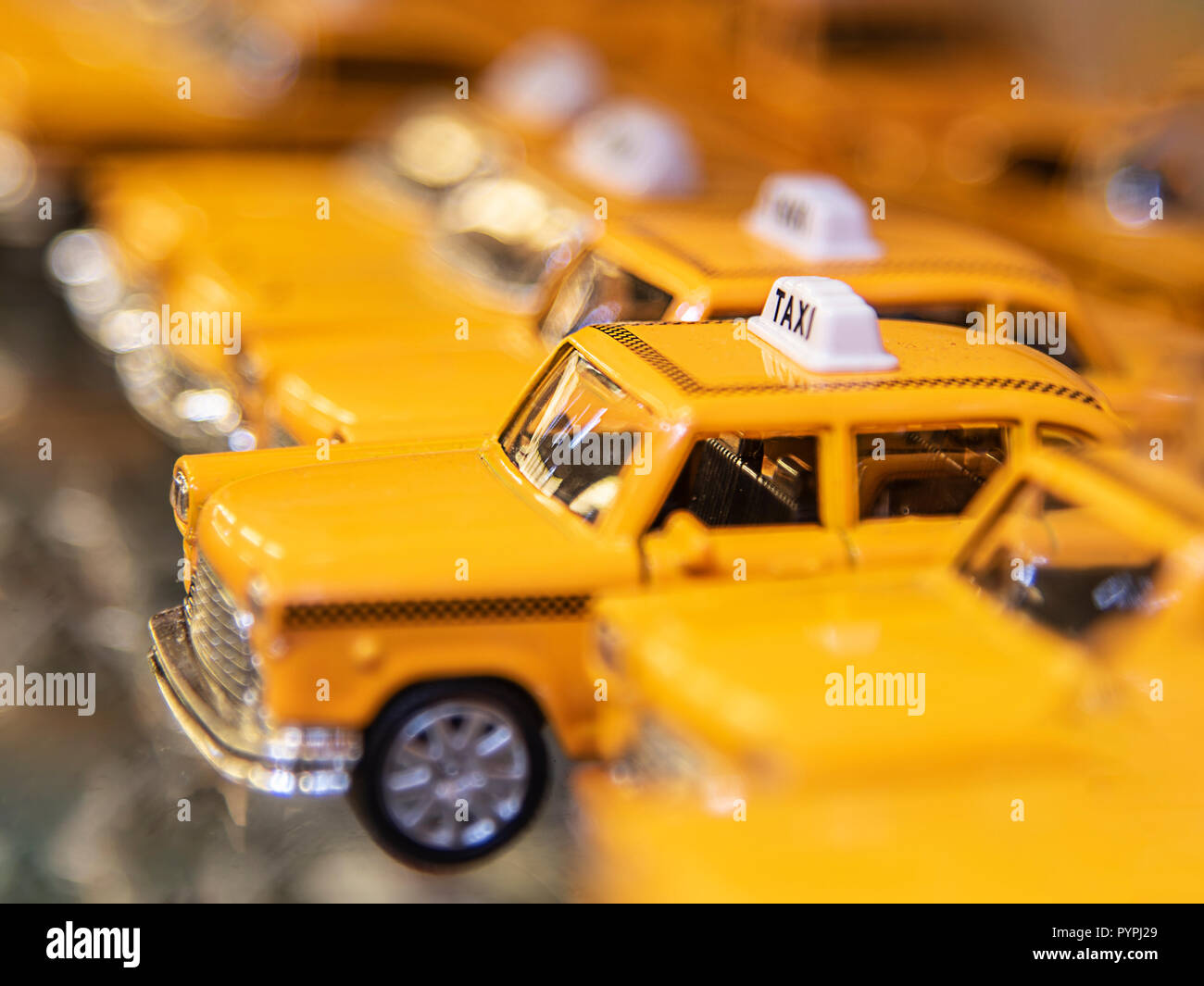 New York Yellow Taxi Cab Toys Stock Photo - Alamy