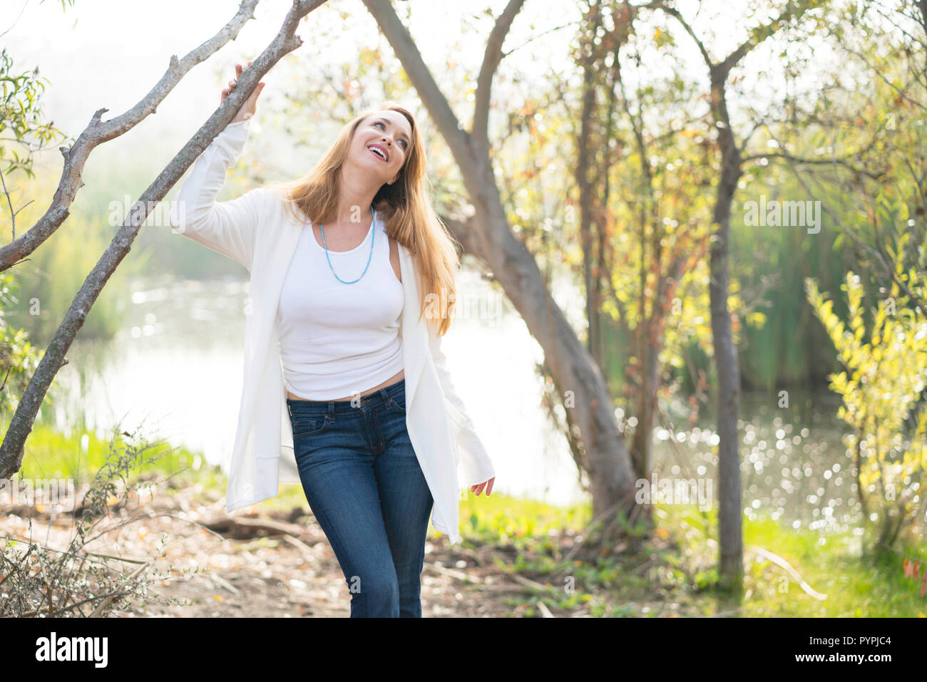 Female model posing on water hi-res stock photography and images - Alamy