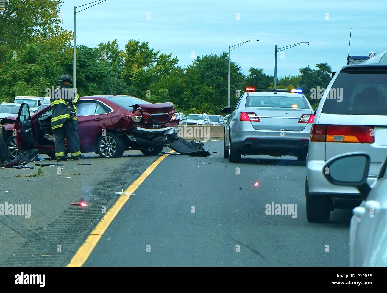 Rear end collision accident hi-res stock photography and images - Alamy
