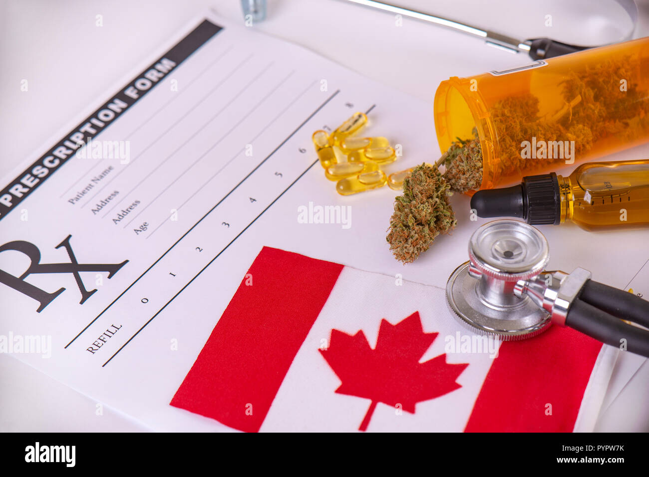 Canada cannabis flag hi-res stock photography and images - Alamy