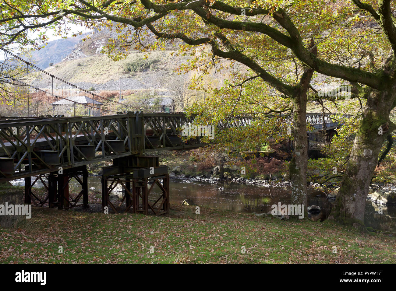 A bridge over the River Wye in Elan Valley Mid Wales Stock Photo - Alamy