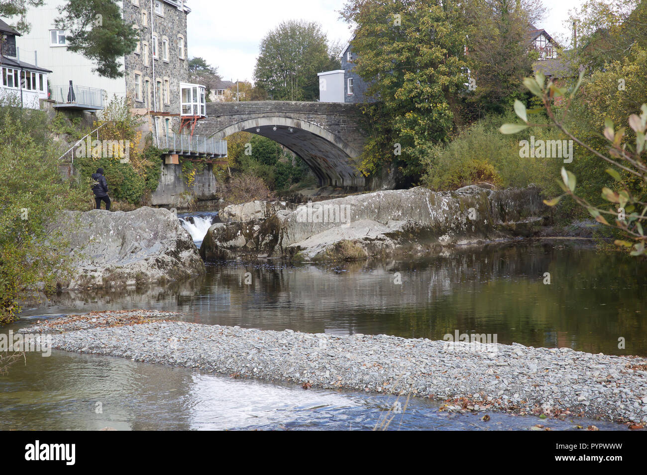 The River Wye in Rhayader,Powys,Wales Stock Photo - Alamy