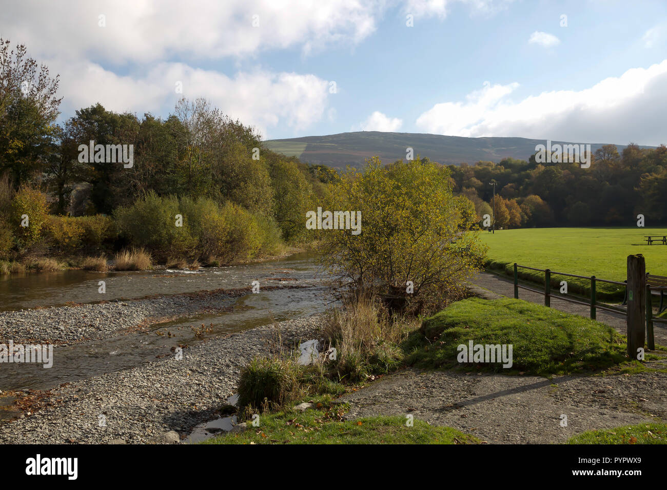 The River Wye in Rhayader,Powys,Wales Stock Photo - Alamy