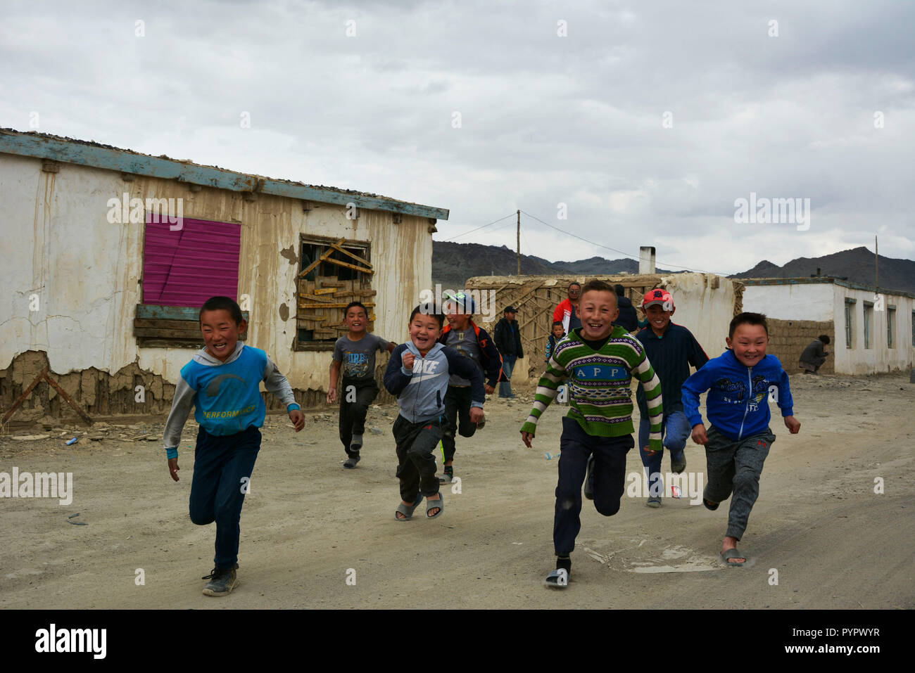 children playing happy outside Stock Photo - Alamy