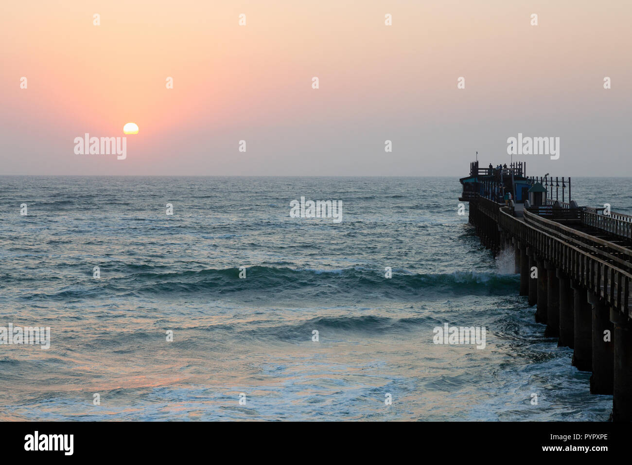 Namibia Travel - the jetty at sunset, Swakopmund, the Atlantic Ocean ...