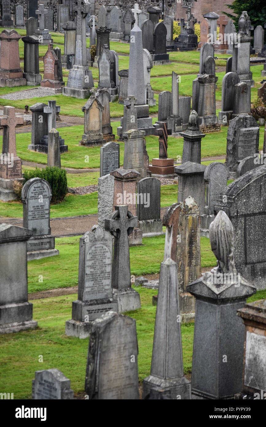 Ancient tombs in the Stirling Cemetery, Scotland Stock Photo - Alamy