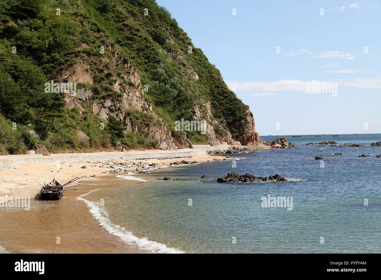 Coastal path near Chongjin in North Korea Stock Photo - Alamy