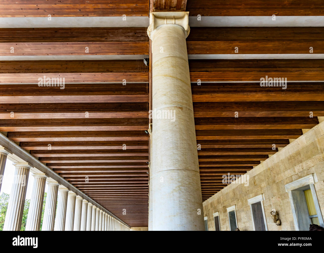 Ancient Agora Market Place Stoa of Attalos Athens Greece. Agora founded ...