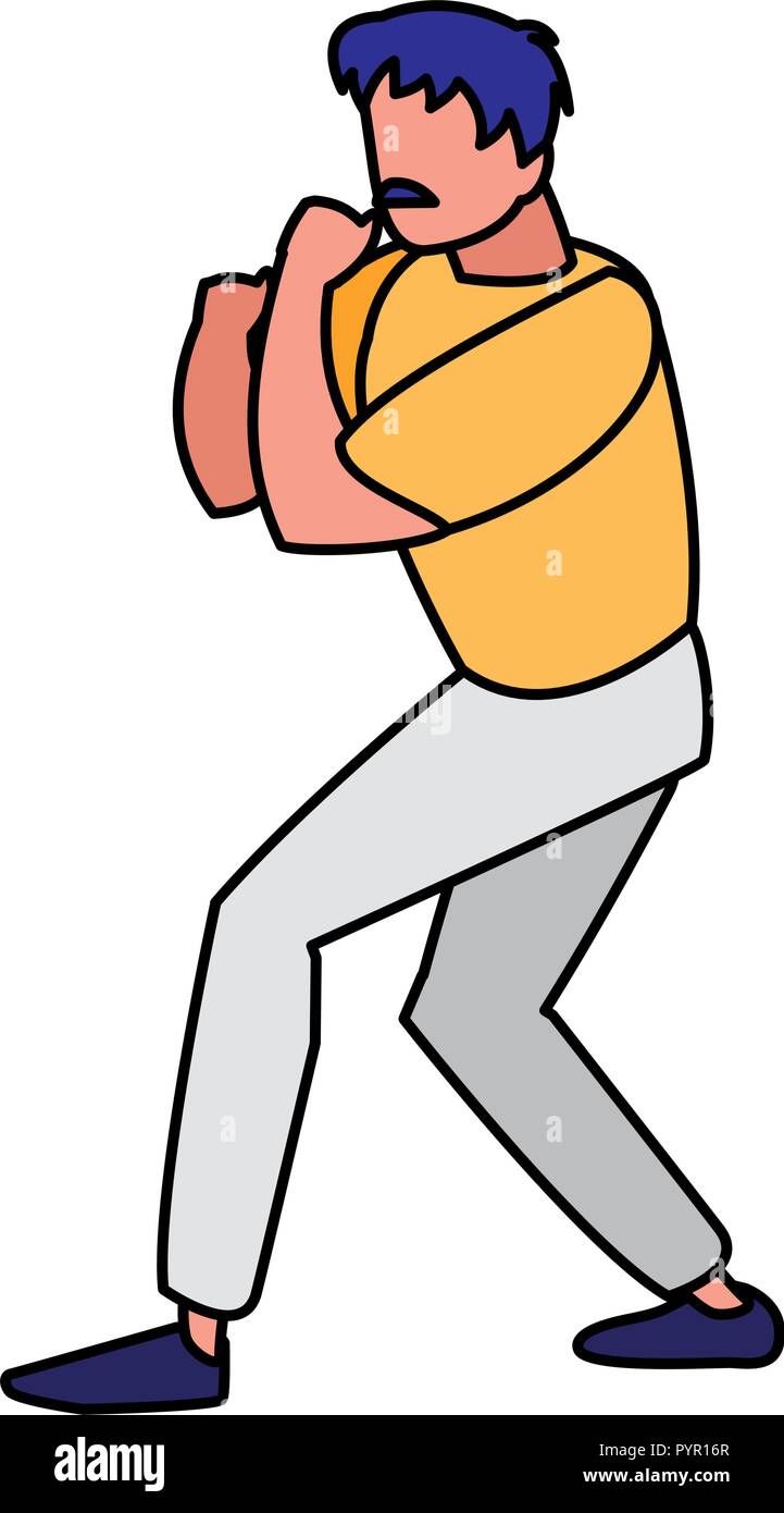 boxing sparring avatar character vector illustration design Stock ...