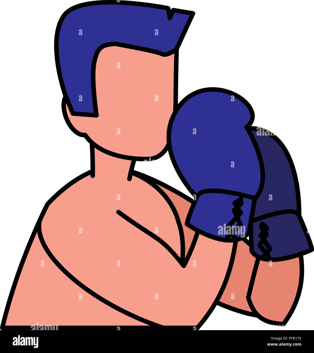 boxer training avatar character vector illustration design Stock Vector ...