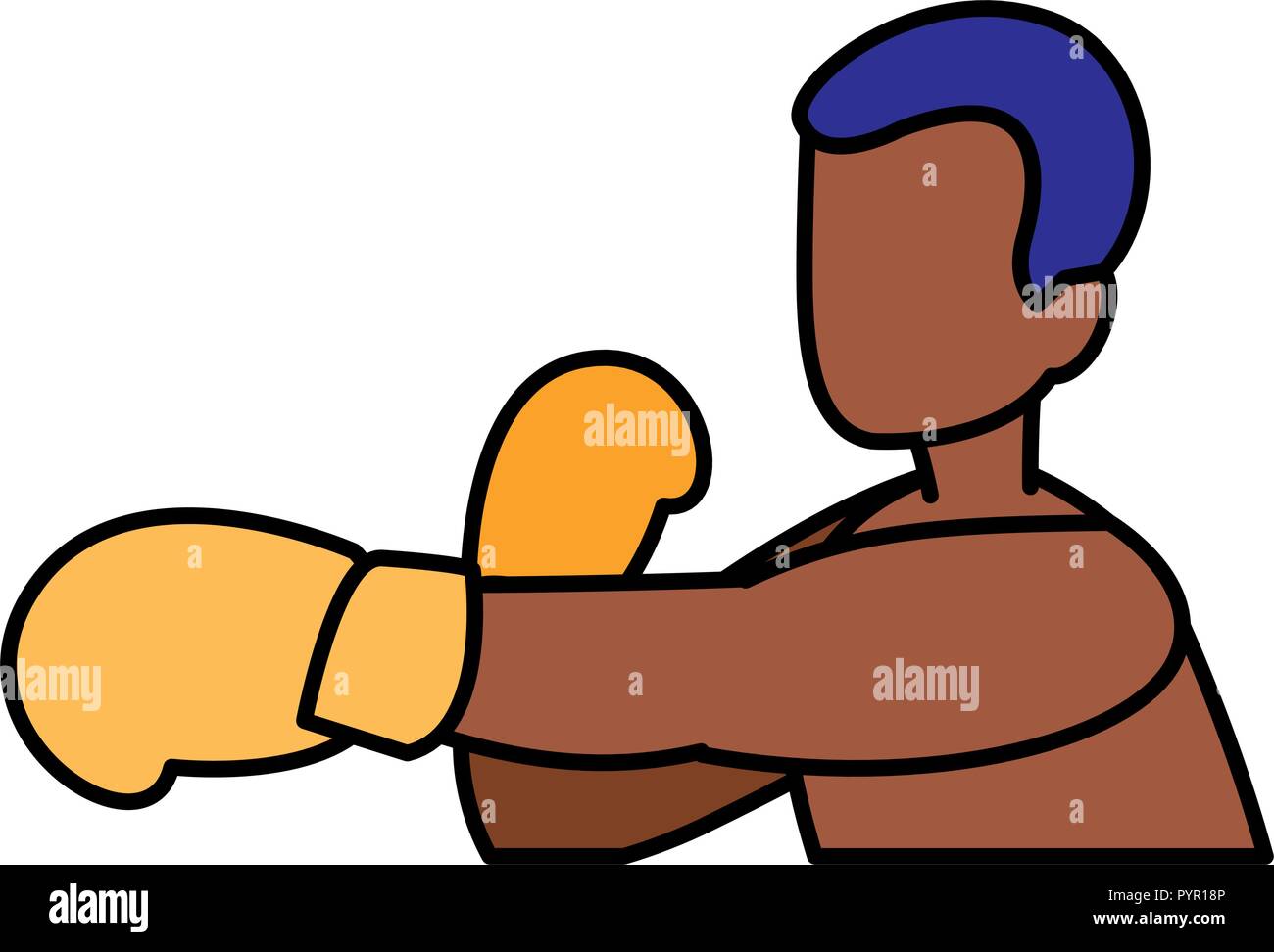 boxer training avatar character vector illustration design Stock Vector ...