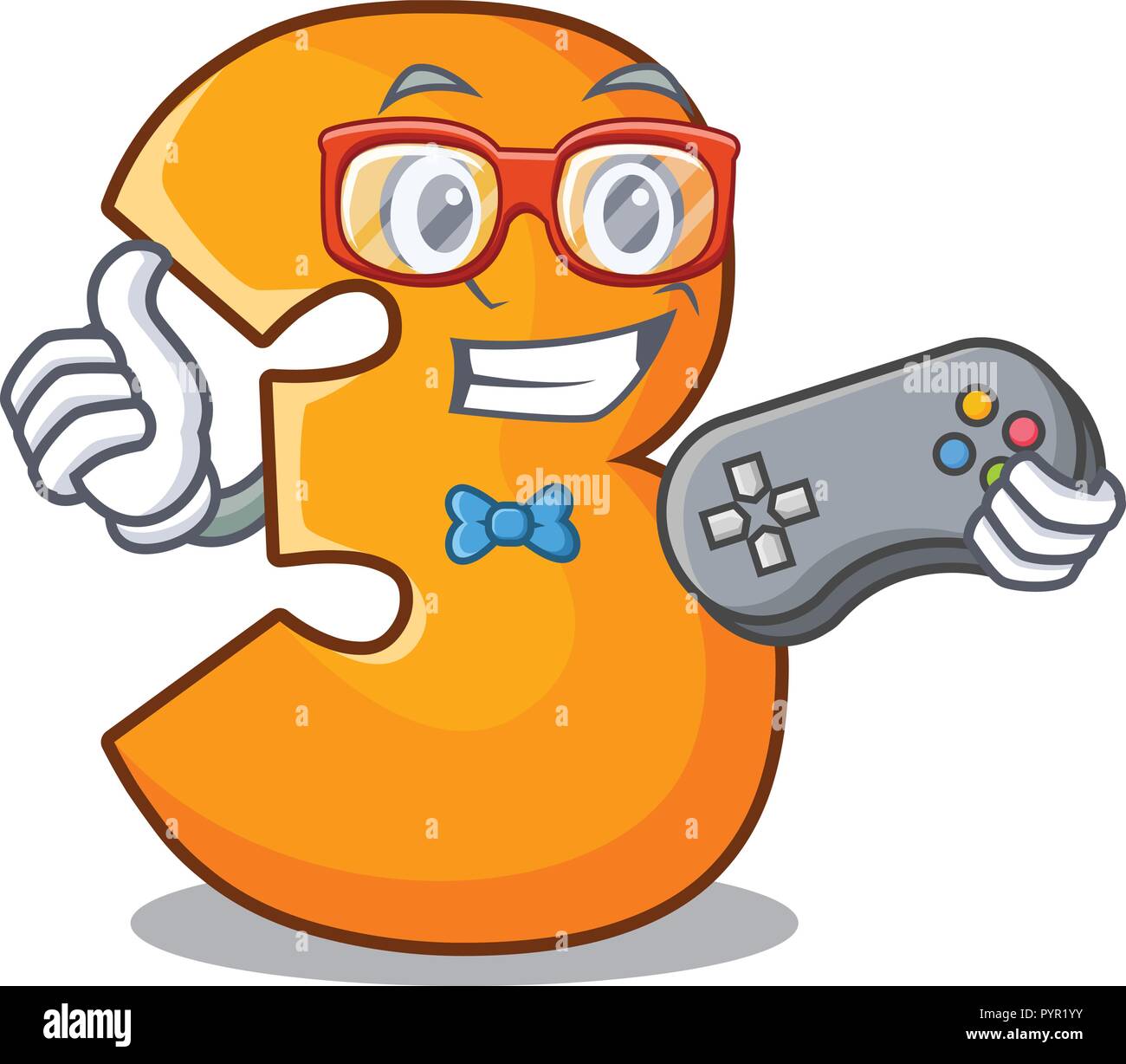 Gamer cartoon number three on wooden door Stock Vector Image & Art - Alamy