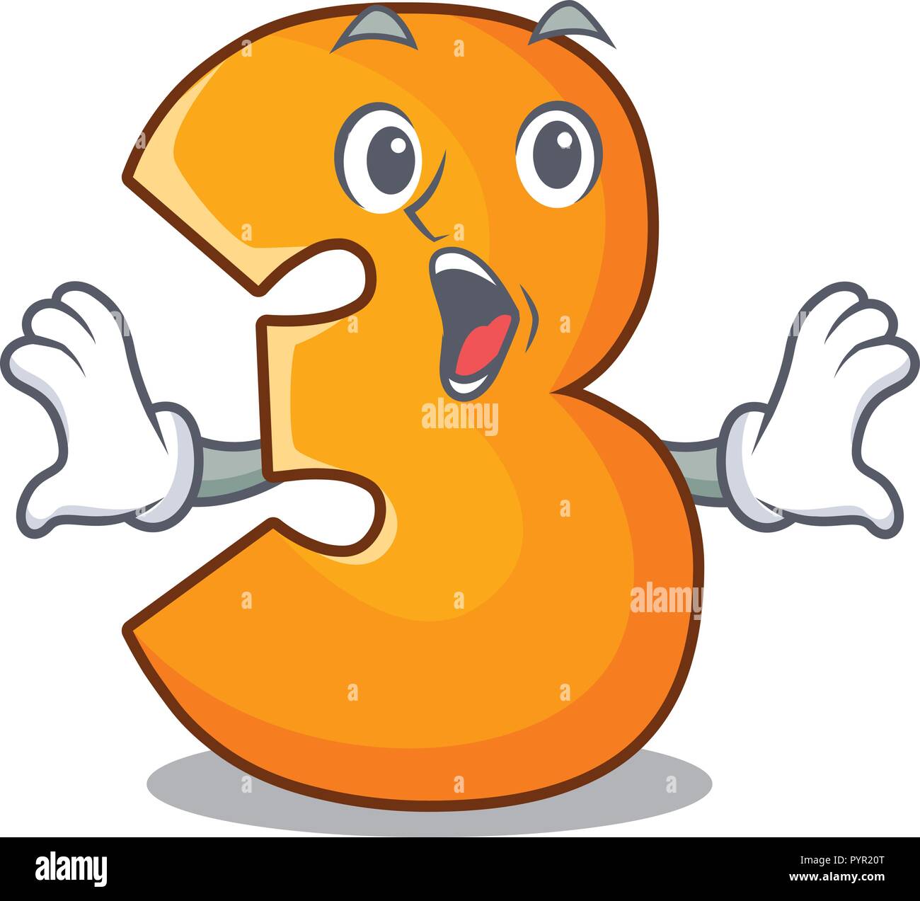 Surprised cartoon number three on wooden door Stock Vector Image & Art ...