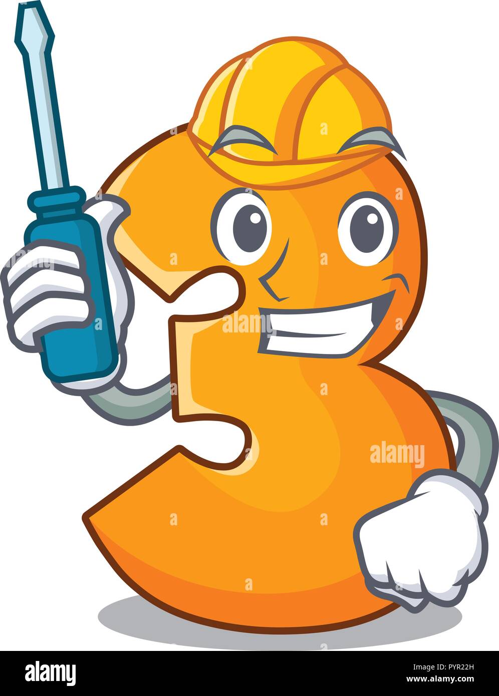 Automotive number three isolated on the mascot Stock Vector Image & Art ...