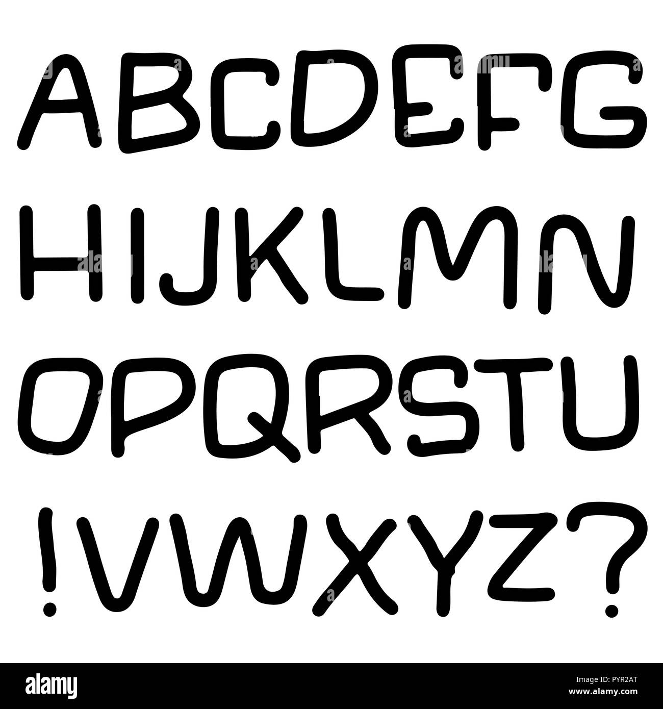 Simple alphabet. Modern font. Vector illustration Stock Vector Image ...