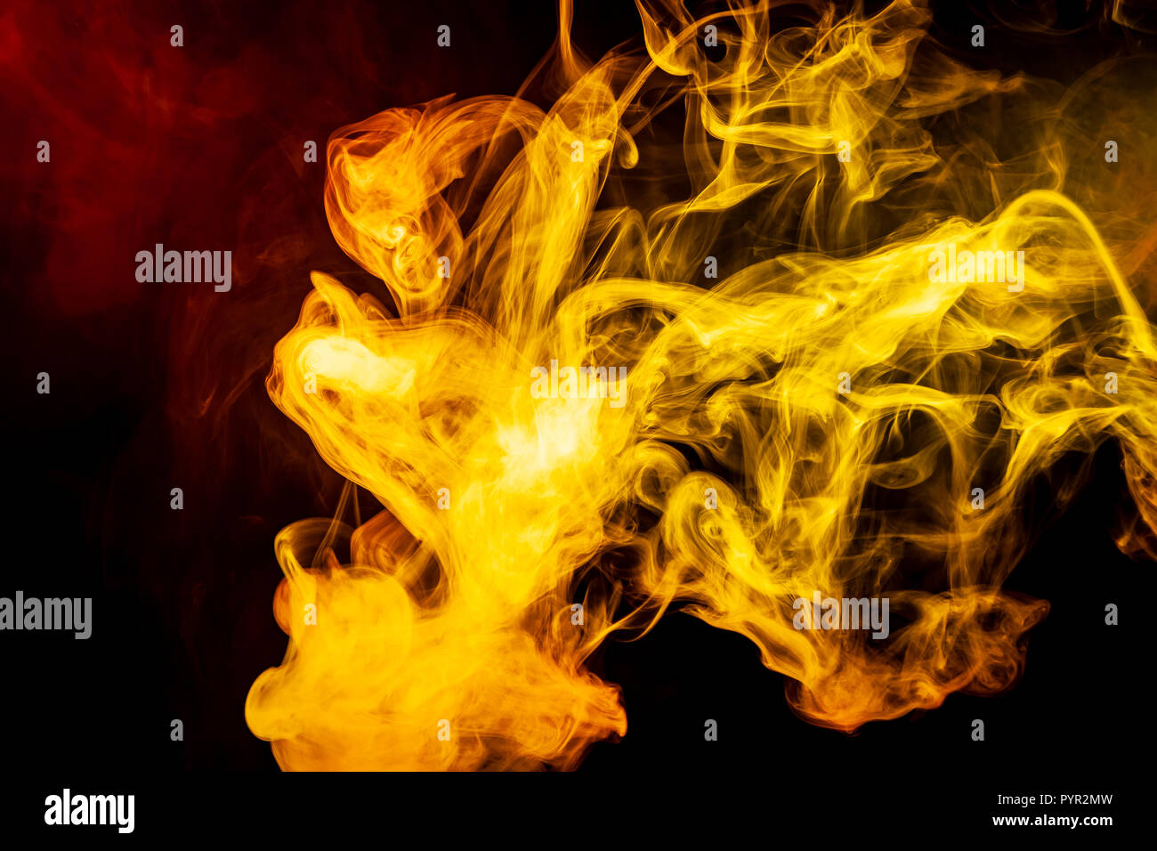 Fire flames background. Colorful fiery smoke on a black isolated ...
