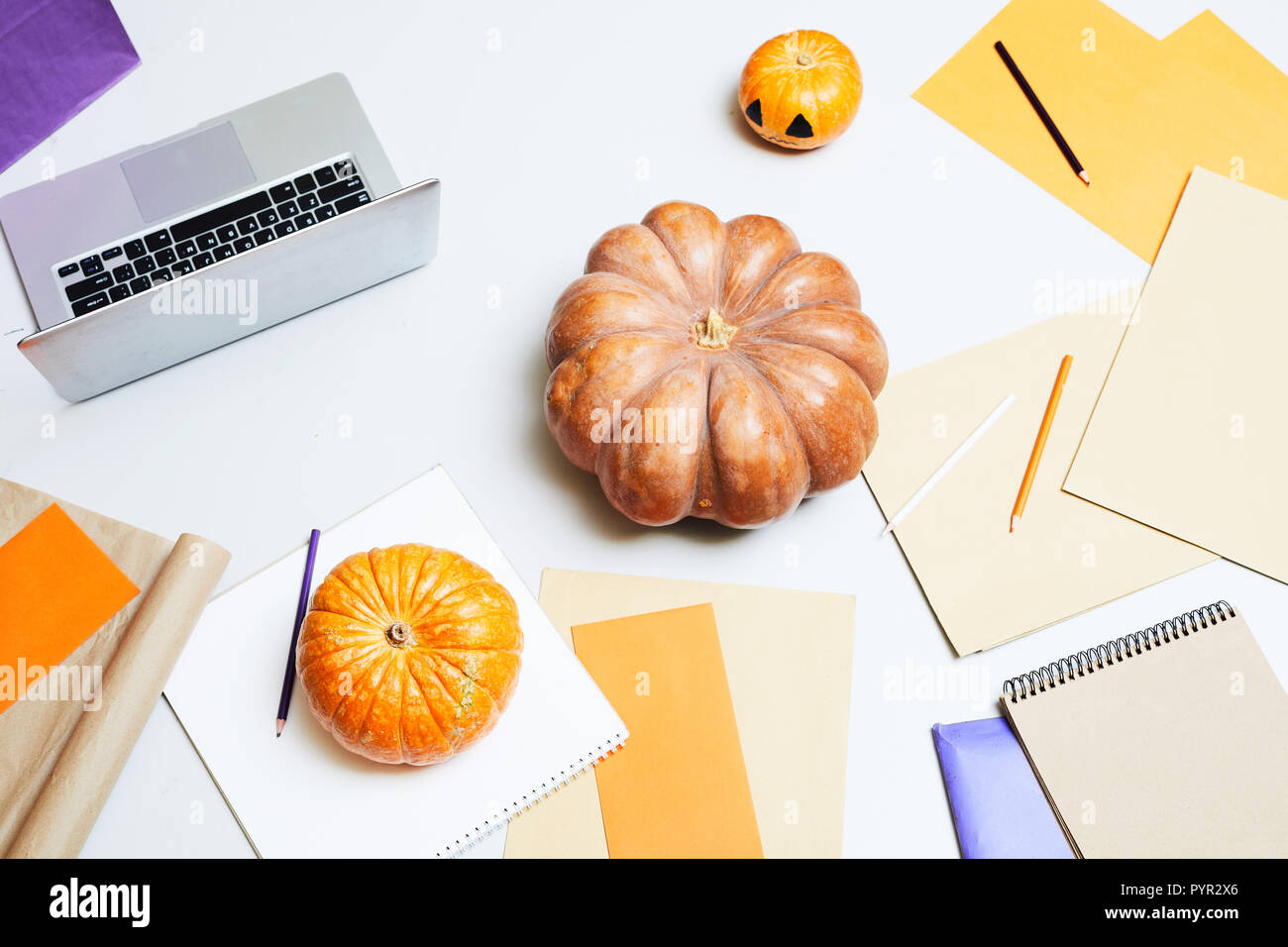 Creative workplace in design studio Stock Photo - Alamy