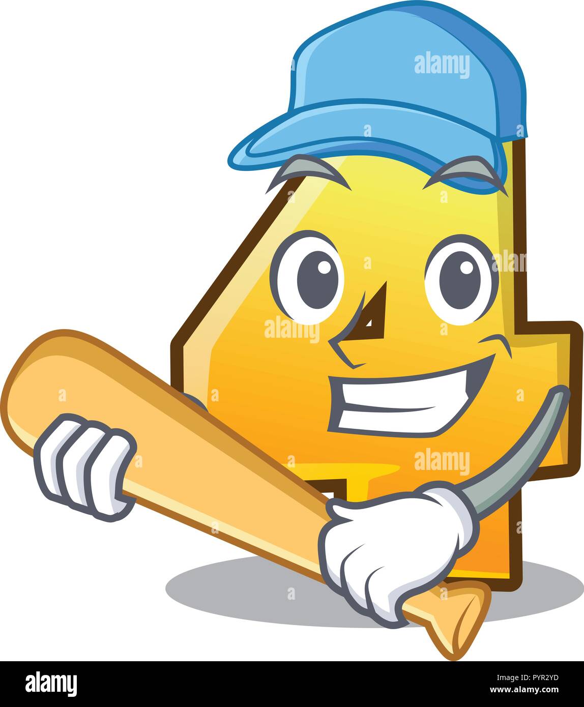 Playing baseball character number four on the wall Stock Vector Image ...