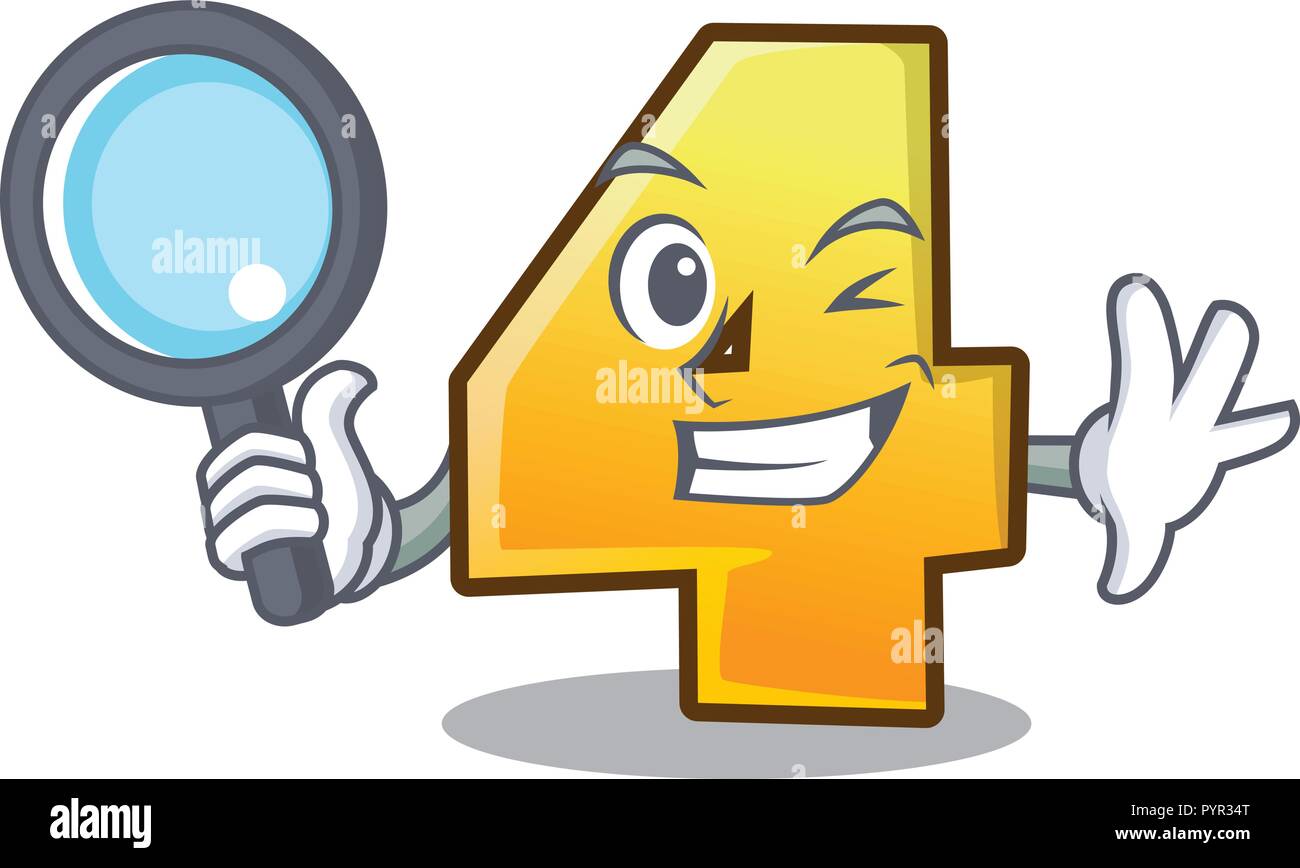 Detective cartoon fence with the number four Stock Vector Image & Art ...