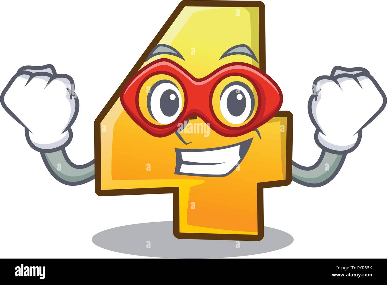 Super hero cartoon fence with the number four Stock Vector Image & Art ...