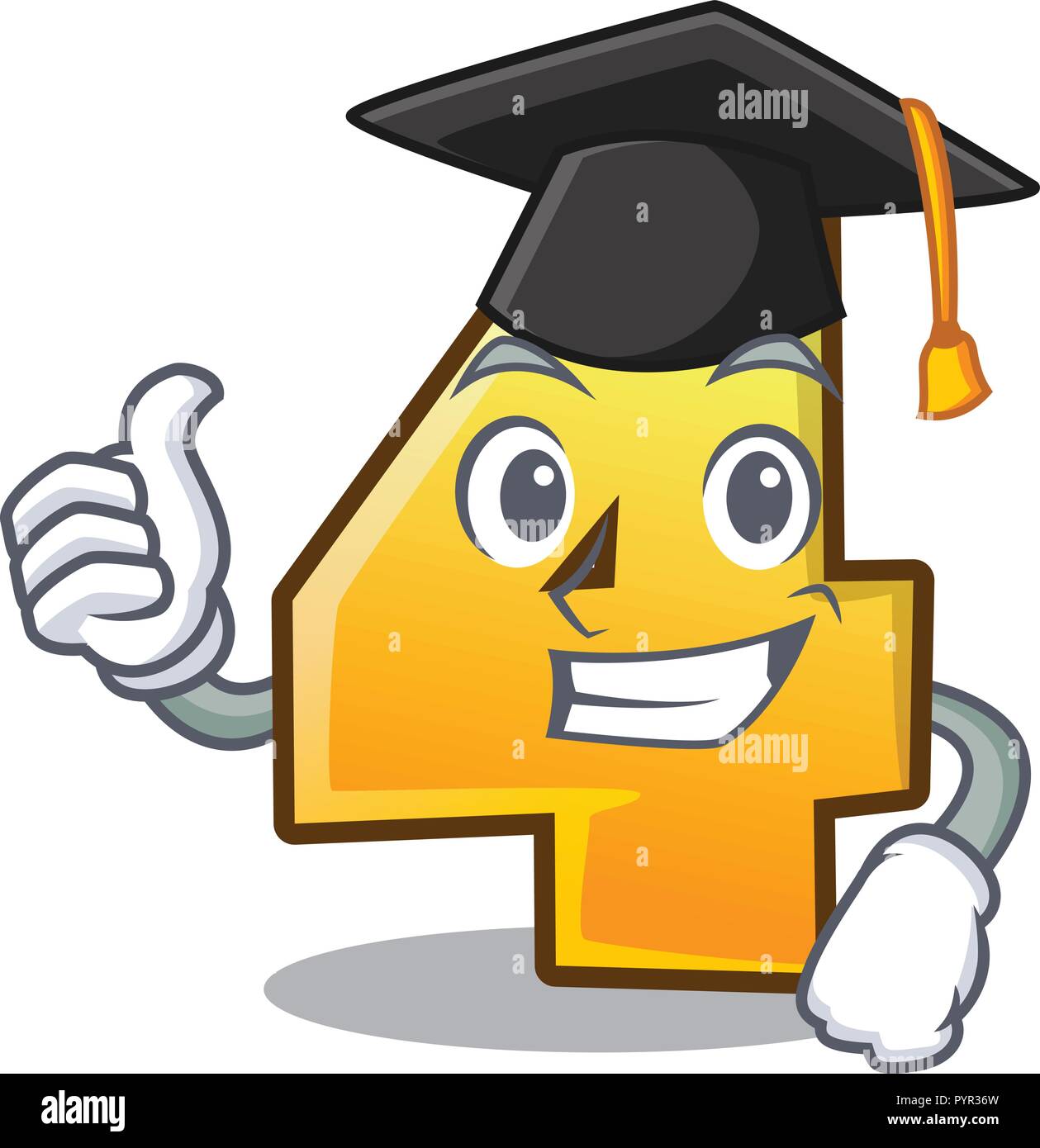 Graduation cartoon fence with the number four Stock Vector Image & Art ...