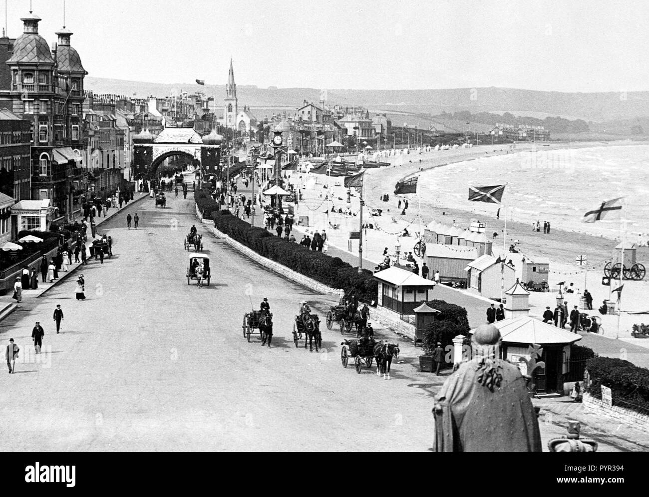 Weymouth Beach early 1900s Stock Photo - Alamy