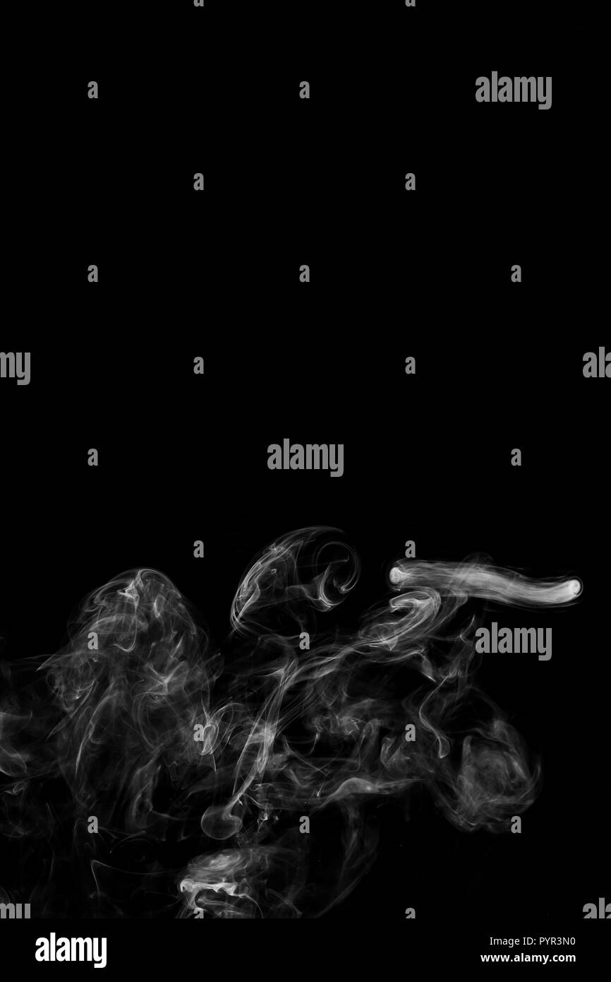 The abstract figure of the smoke on a black background Stock Photo - Alamy