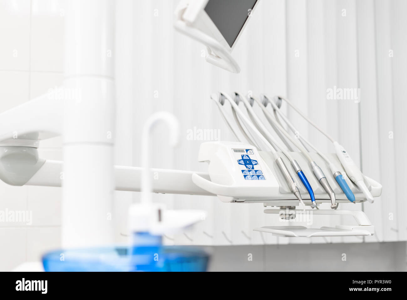 Stomatological instrument in the dentists clinic. Dental work in clinic ...