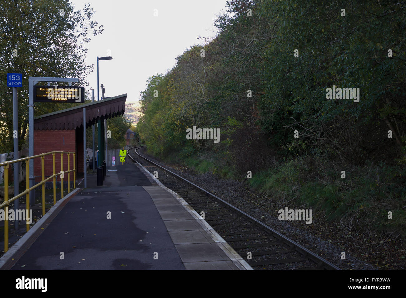 Knucklas/cwncias railway station empty platform in mid Wales Stock ...