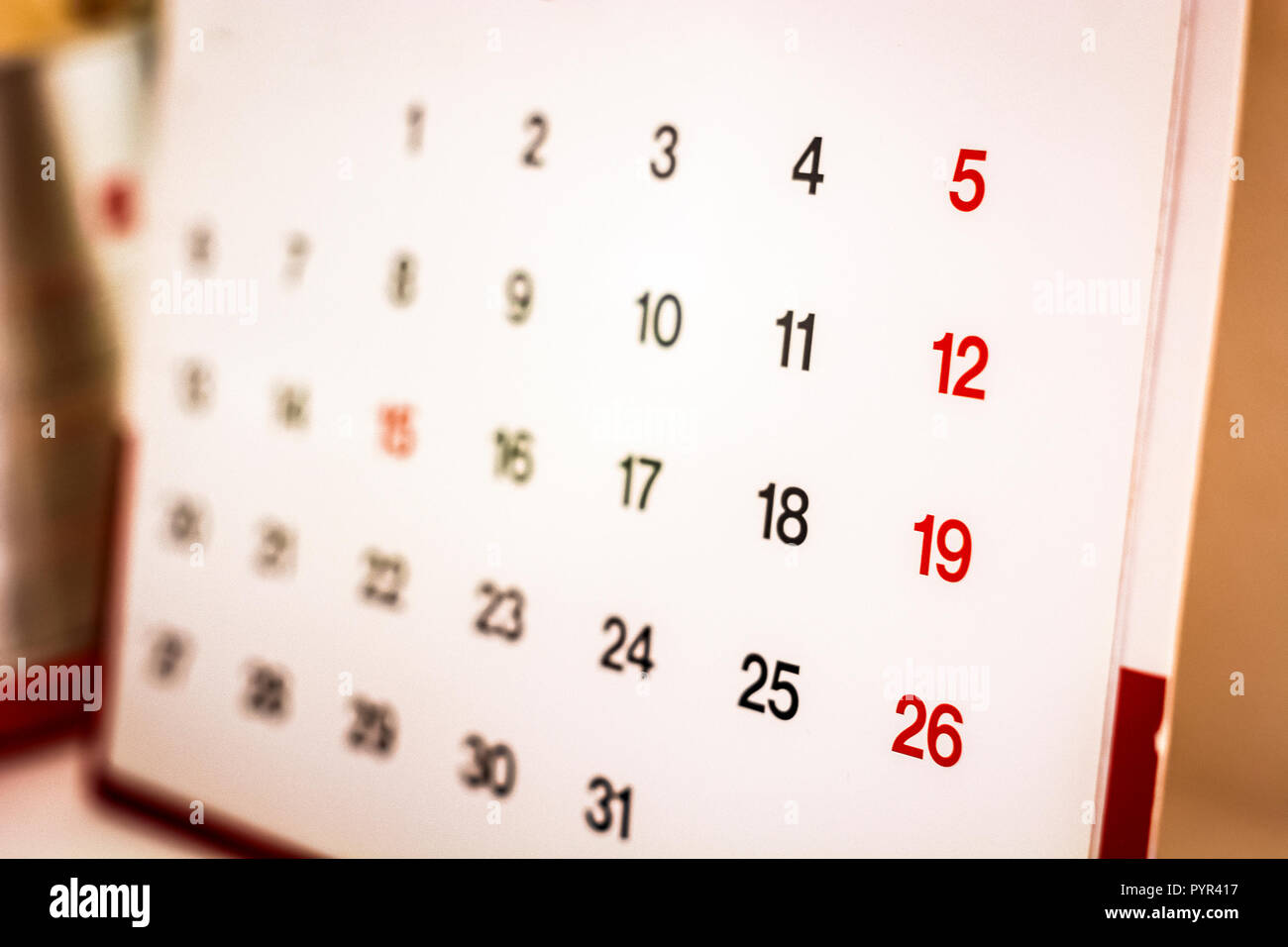 Yearly calendar design hi-res stock photography and images - Alamy