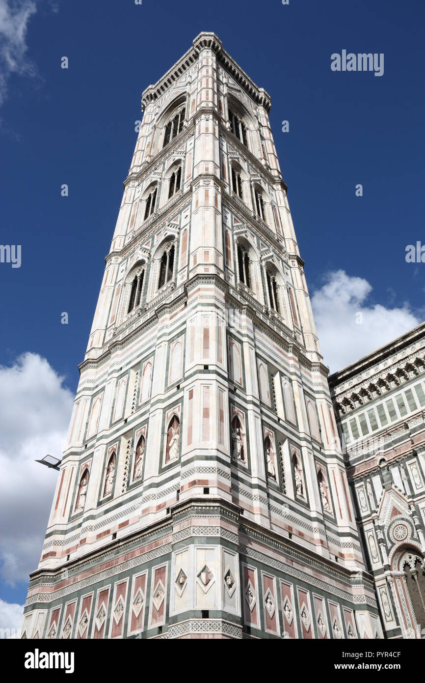 Famous Giotto's Campanile - bell tower of Florence cathedral ...