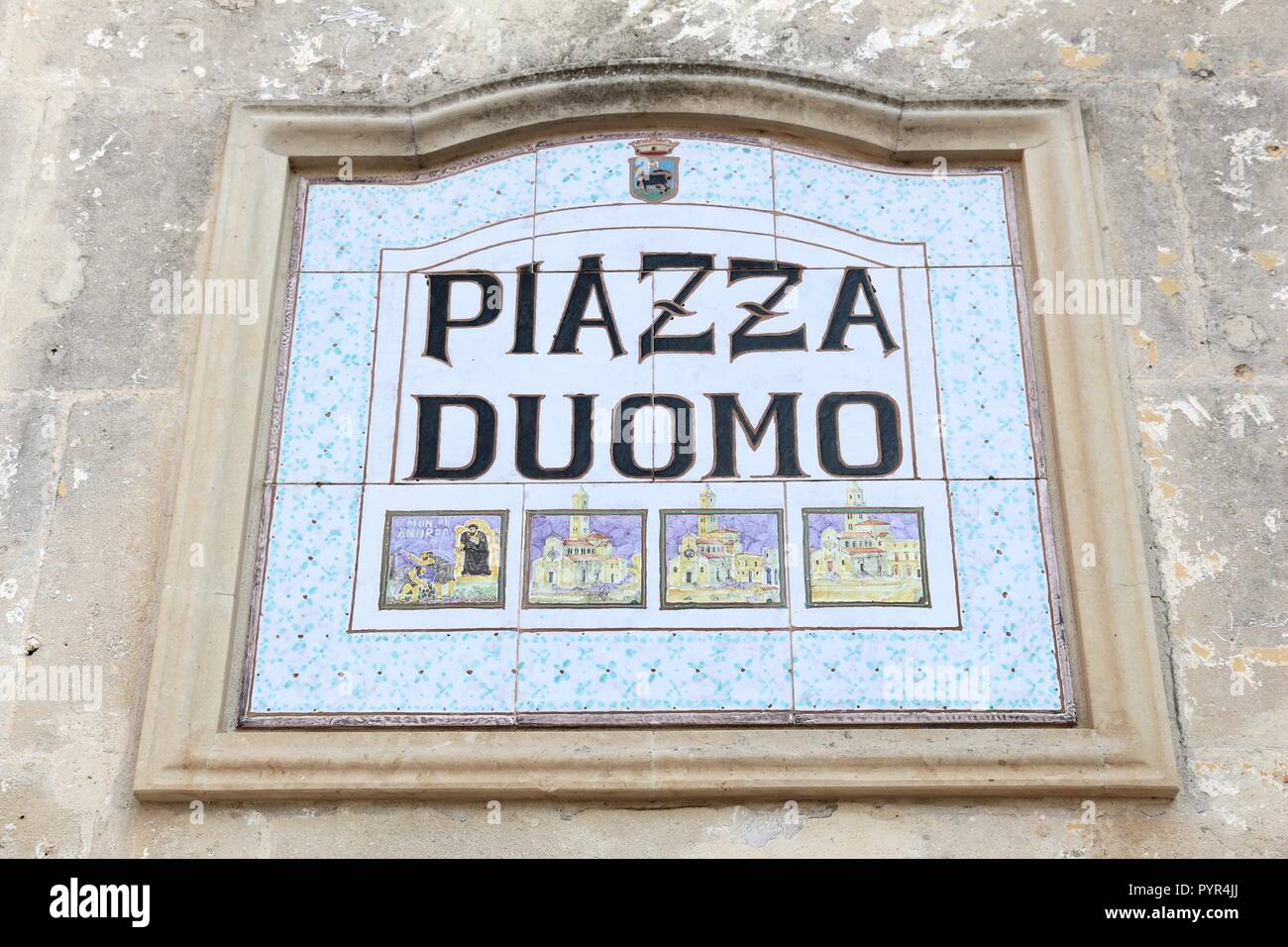 Matera town square hi-res stock photography and images - Alamy