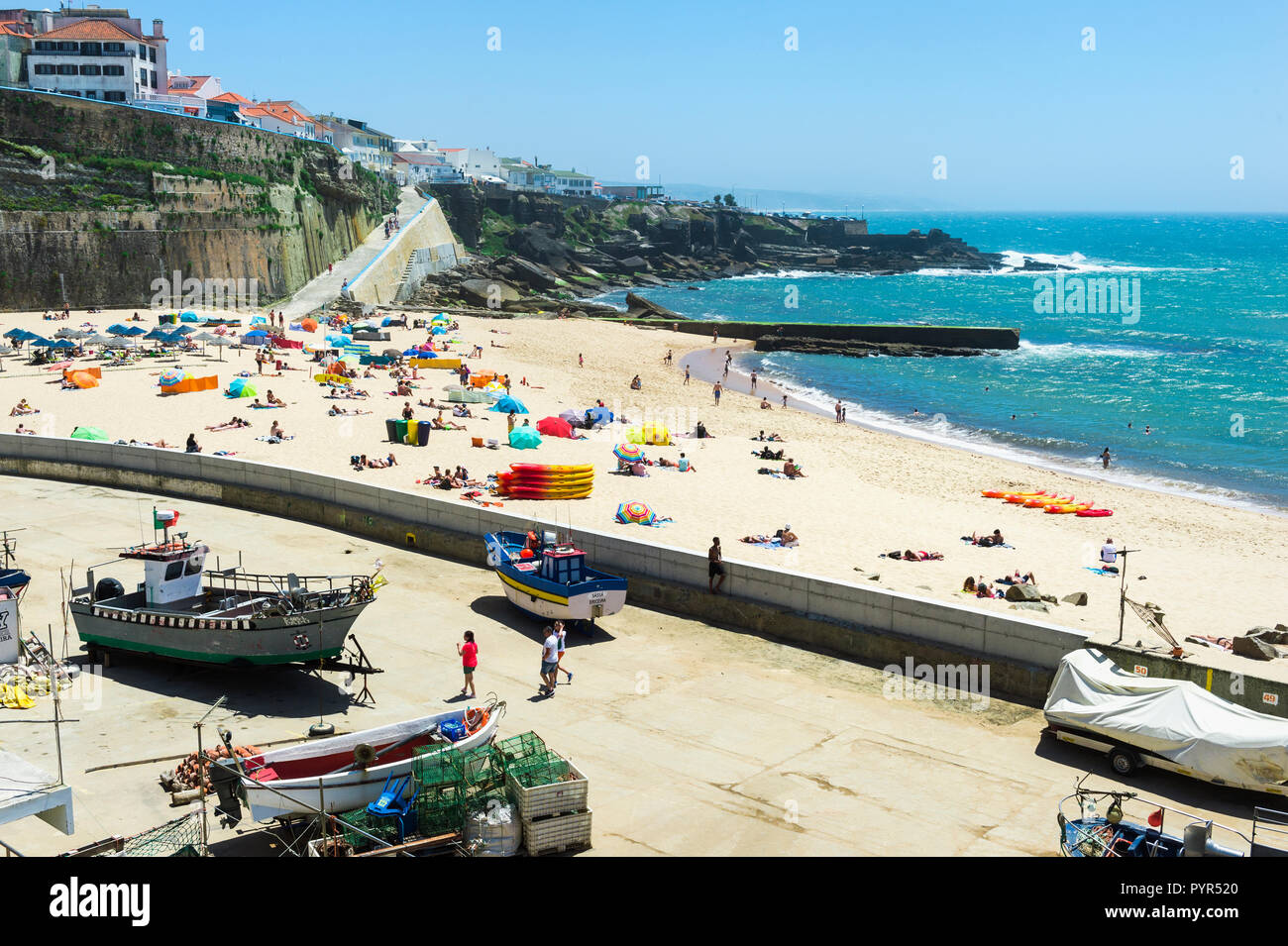 Praia dos Pescadores, Fisherman beach, Ericeira, Lisbon Coast, Portugal ...