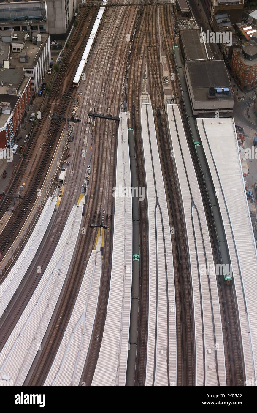 London Bridge Station aerial view. Transportation infrastructure Stock ...