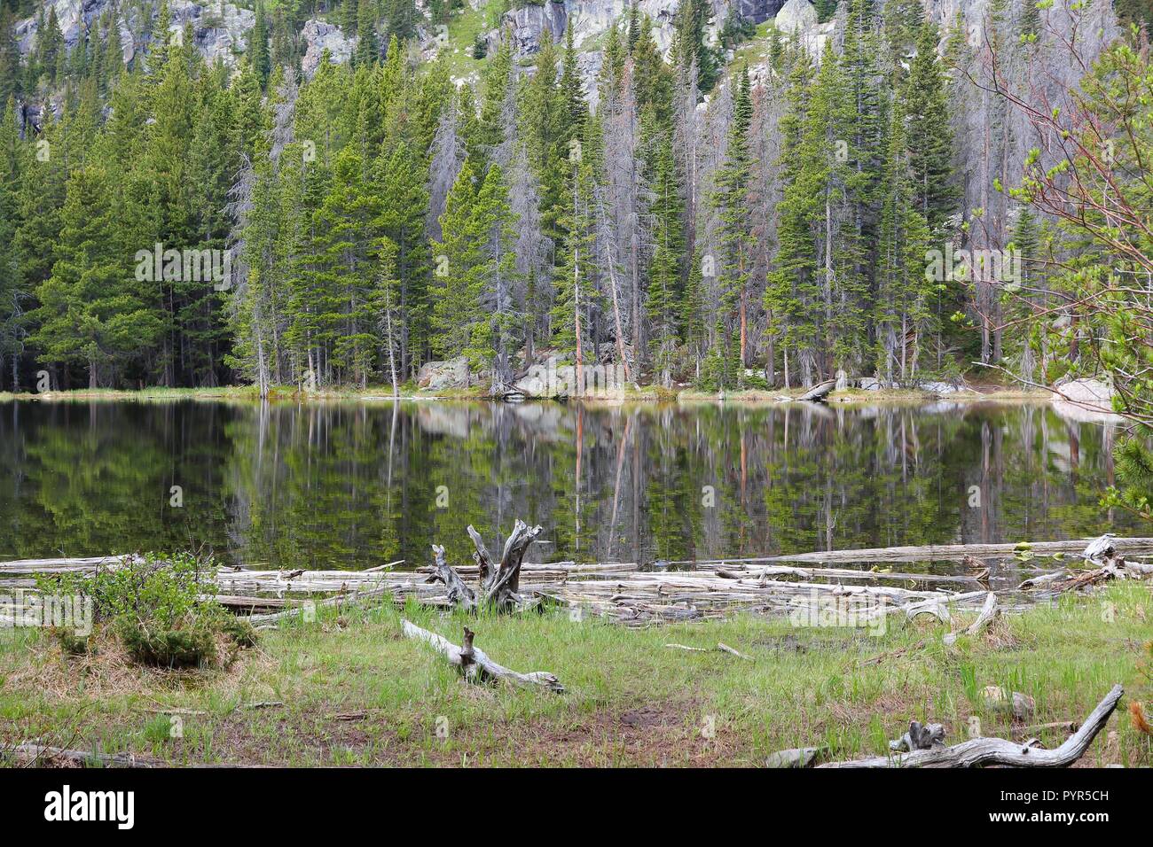 Rocky Mountain National Park in Colorado, USA. Bear Lake Stock Photo ...