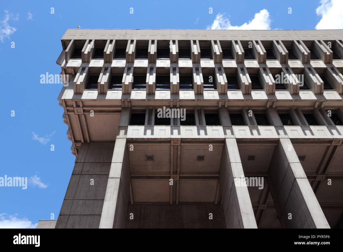 BOSTON, USA - JUNE 9, 2013: Controversial brutalist architecture of ...