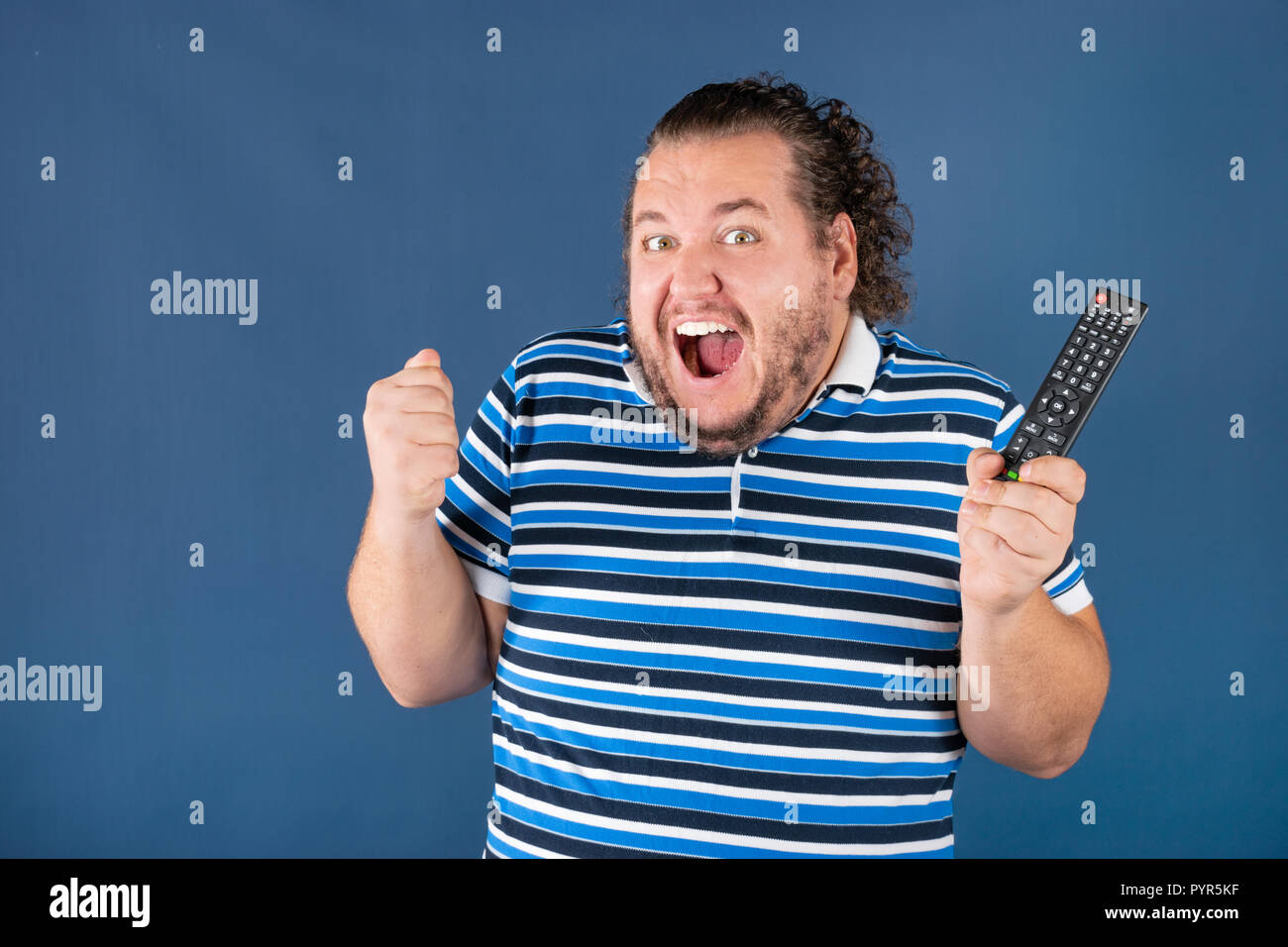 Fat football fan hi-res stock photography and images - Alamy