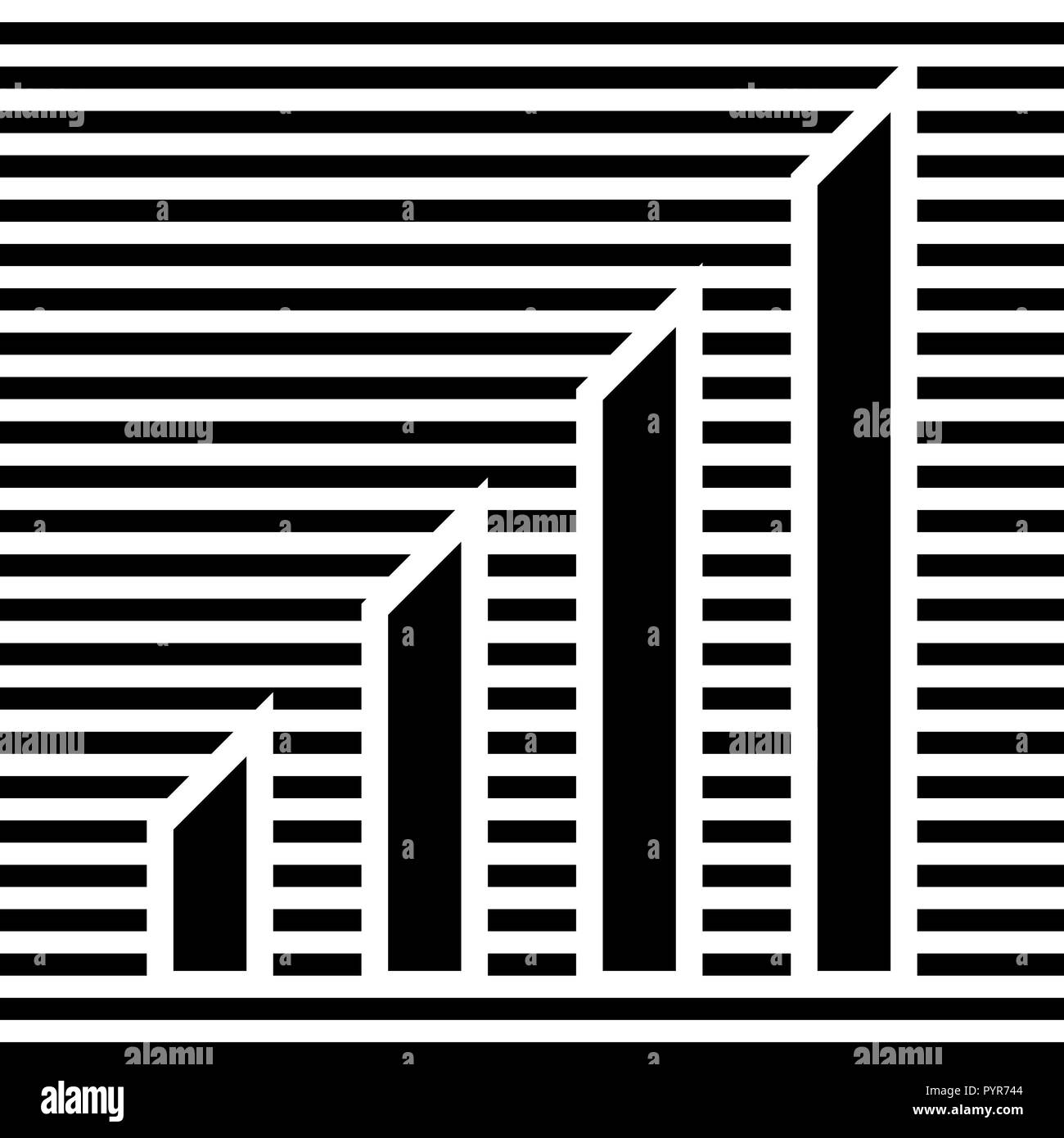 Levels icon vector isolated on striped background, vector and ...