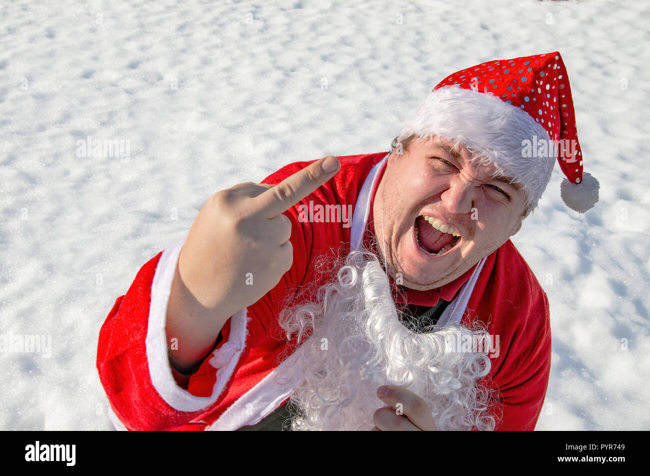 Santa Claus Sitting On Chimney High Resolution Stock Photography and ...