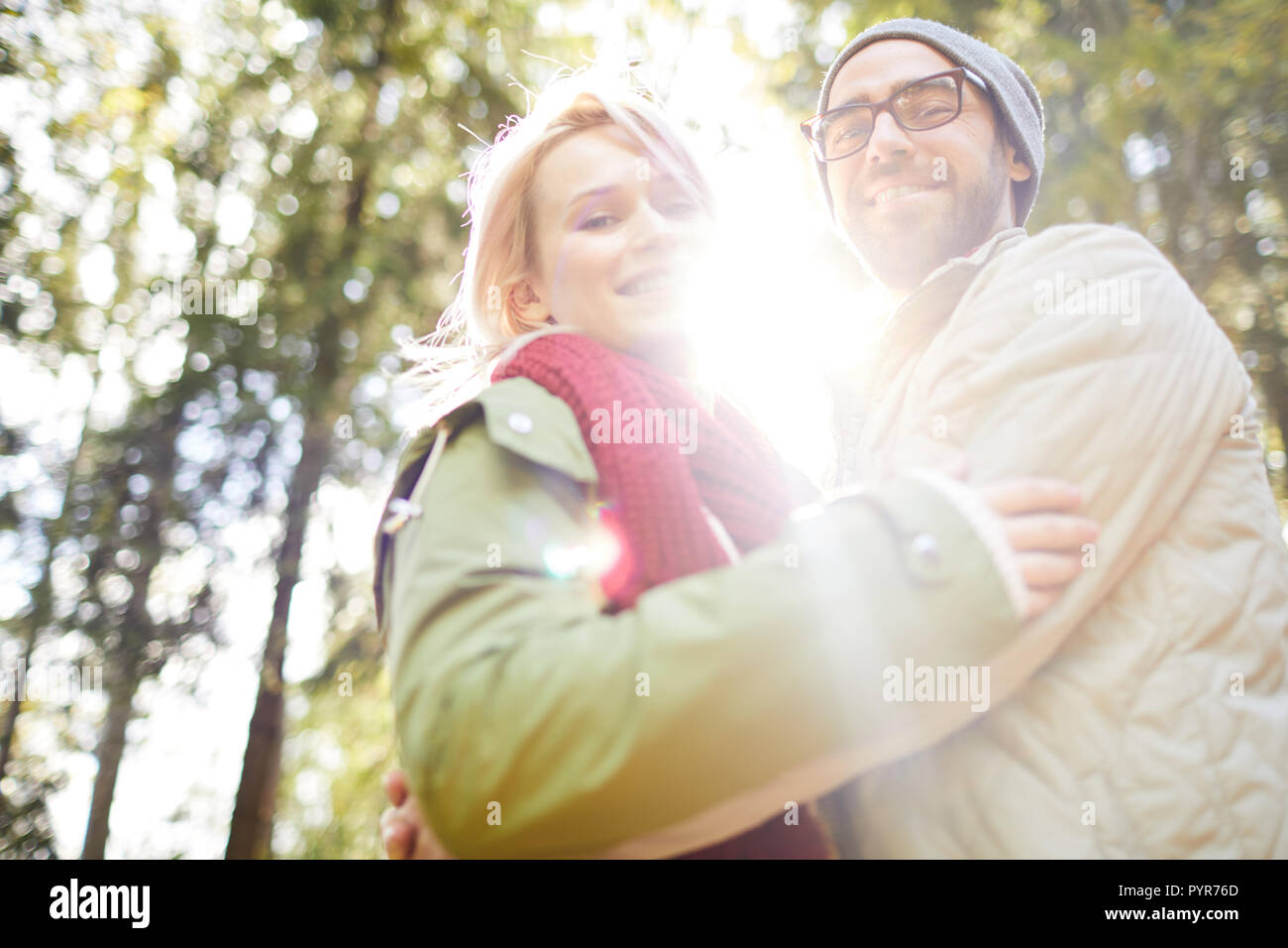 Beautiful woman enjoying sunny autumn hi-res stock photography and ...