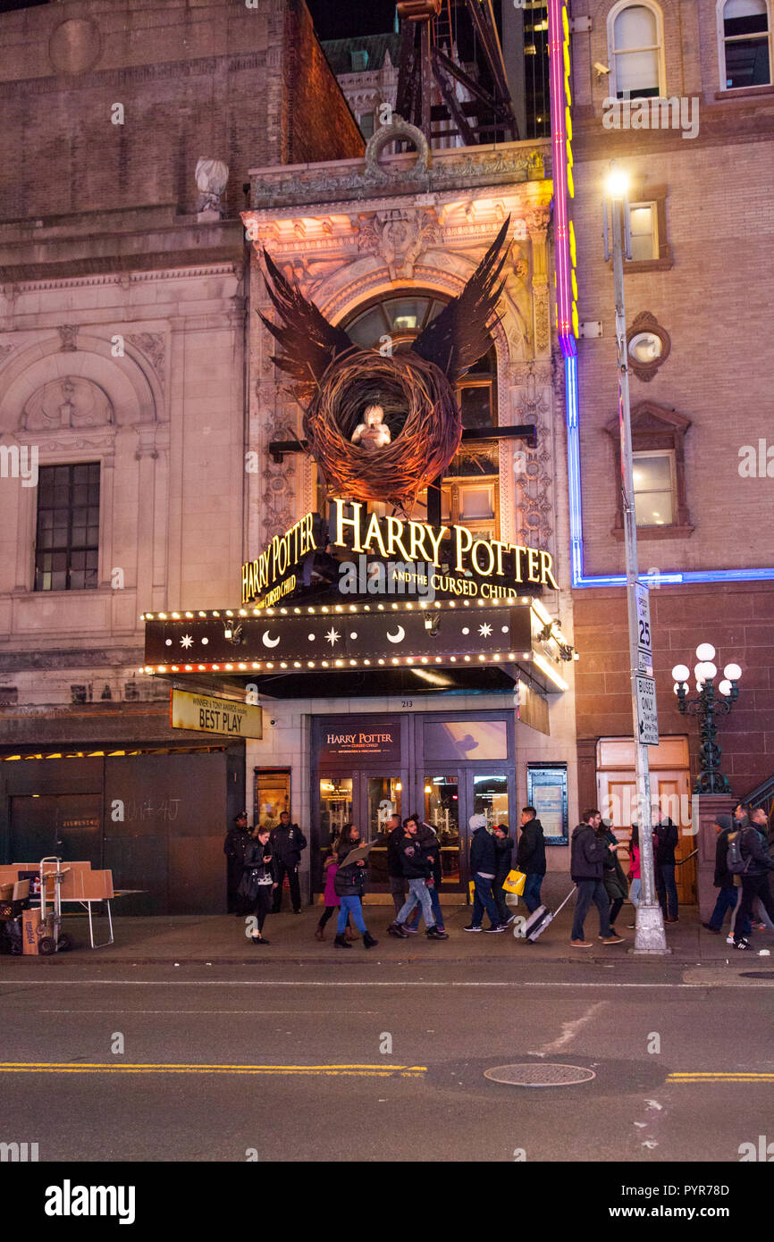 "Harry Potter and the Cursed Child" at the Lyric Theatre in 42nd street ...