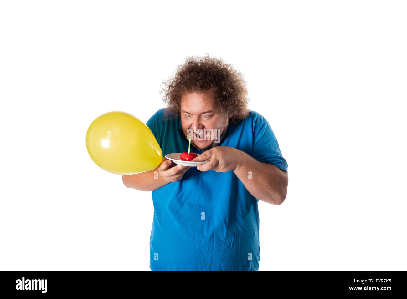 Chubby holding birthday cake hi-res stock photography and images - Alamy