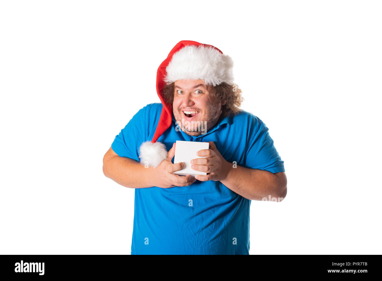 Christmas man belly isolated hi-res stock photography and images - Alamy