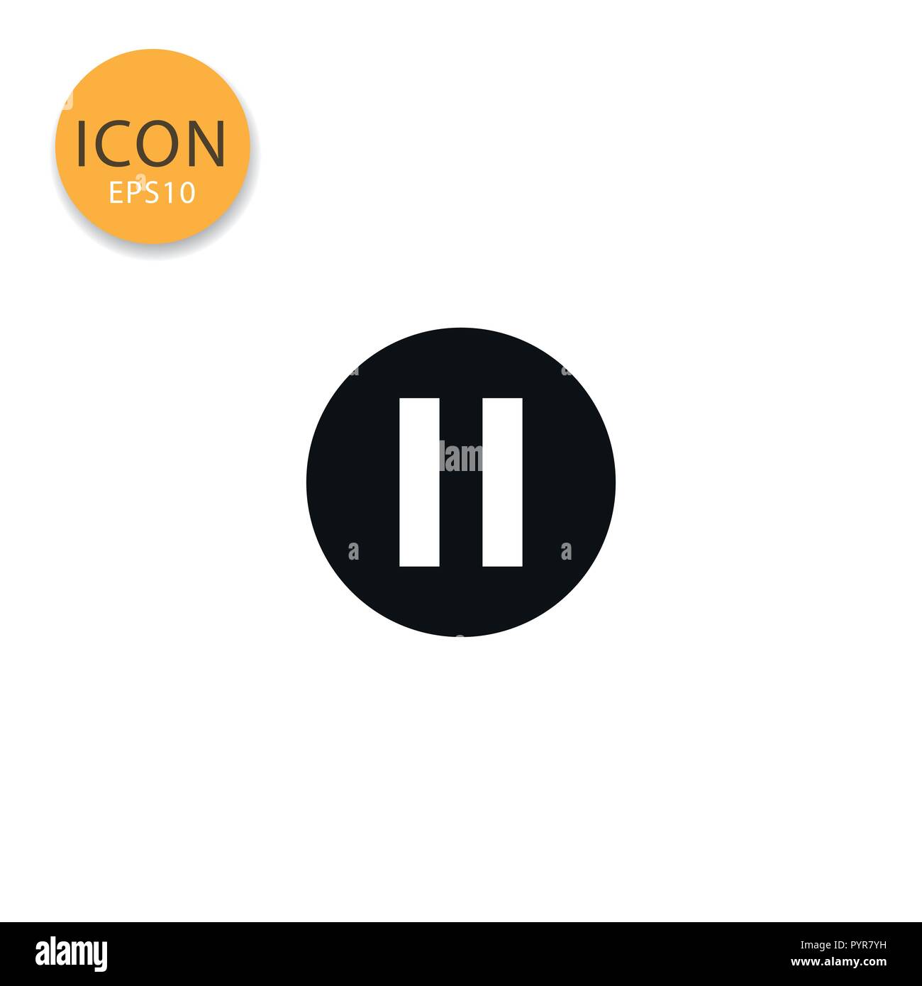 Pause pictogram Cut Out Stock Images & Pictures - Alamy