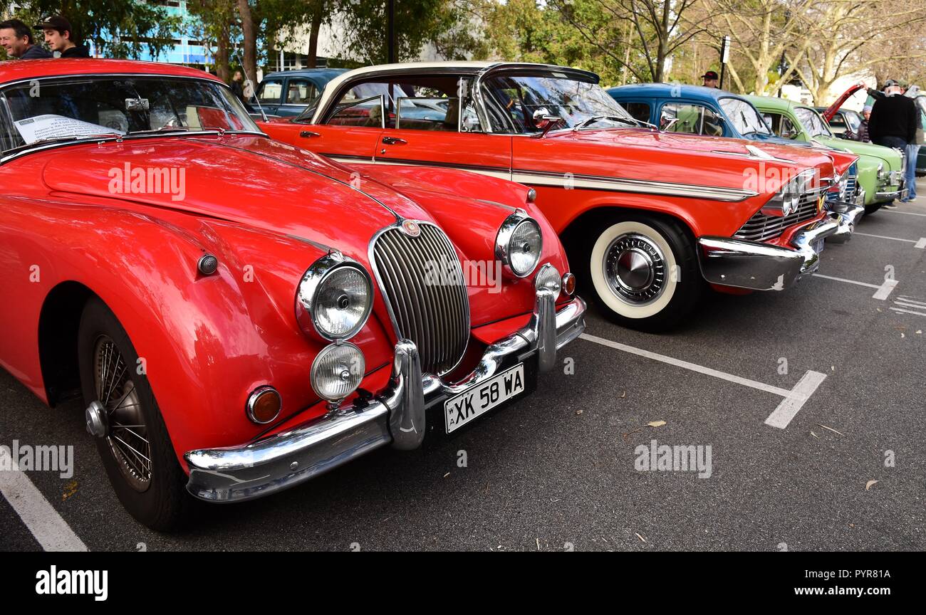 Classic cars on display Stock Photo - Alamy