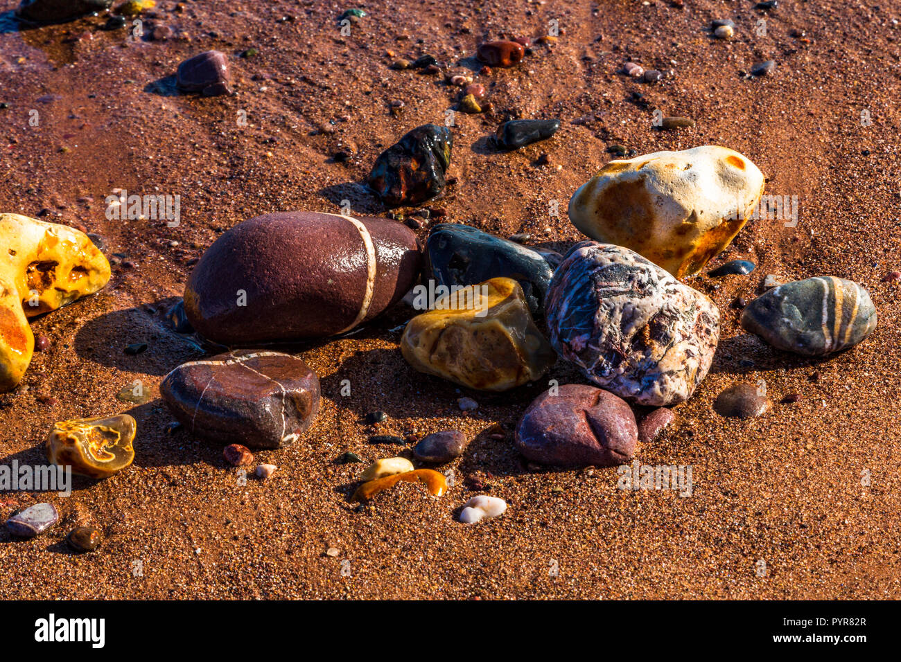 Beach with colored stones hi-res stock photography and images - Alamy